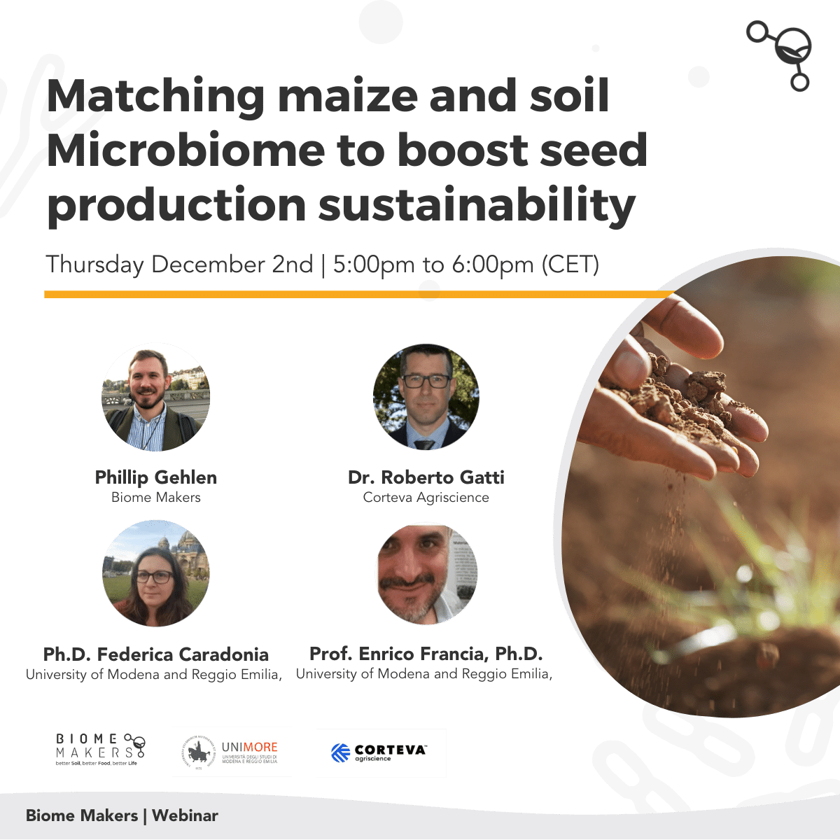Webinar: Matching maize and soil Microbiome to boost seed production sustainability | Biome Makers